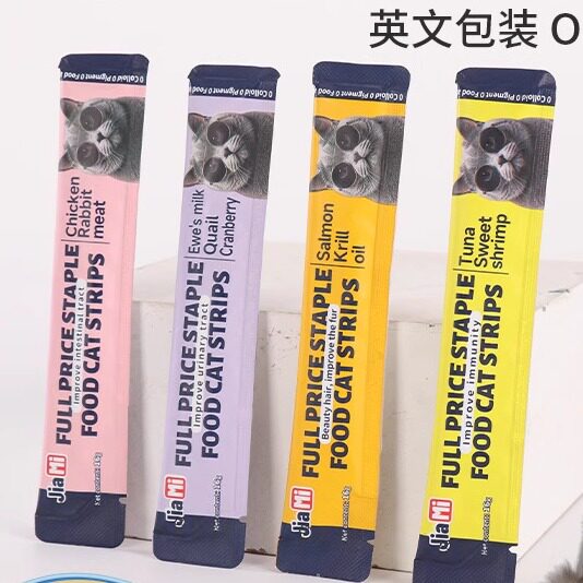 新款 猫条jiami猫零食英文版包装支持OME加工成幼猫食品