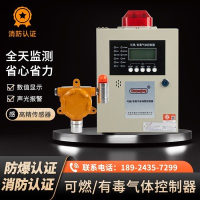 工商业可燃气体浓度探测报警器油漆房加油站报警装置防爆检测仪