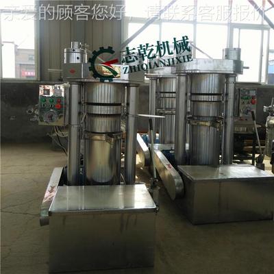液压榨油机 立式茶籽炸油机志乾   芝麻榨压油机全DAB自动液香油