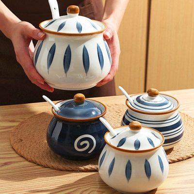 耐高温装猪油罐陶瓷厨房家用油壶荤油罐储存油泼辣子辣椒油专用罐