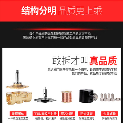 常闭电磁阀控制220v24v12v放水开关电子电磁水阀线圈一寸水管6分