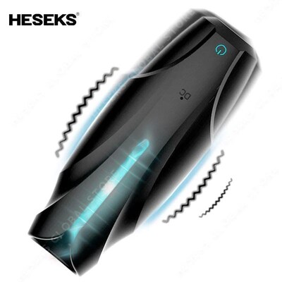 HESEKS Penis Trainer Male Masturbation Glans Massage Vibrato