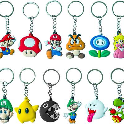 24pcs Super Inspired Mario Keychain Goodie Bag Stuffers toys