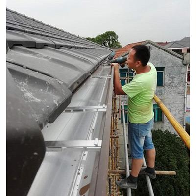 铝合金成品天沟檐沟别墅屋檐雨水槽落水管排水系统方形雨水管型材