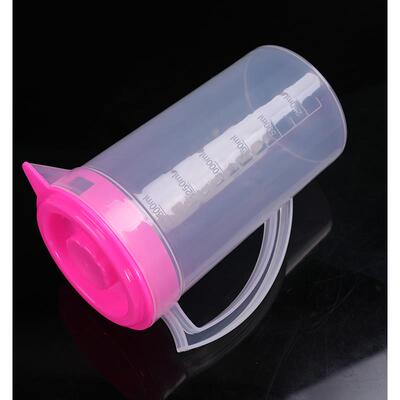 1500ml带盖透明量杯冷水壶 厨房用品 烘焙工具 带刻度耐高温