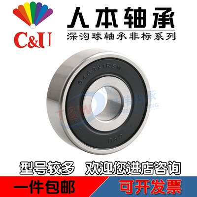 人本汽车发电机非标轴承6403X1RSM 6403X3-2RSM内径17mm外径52mm