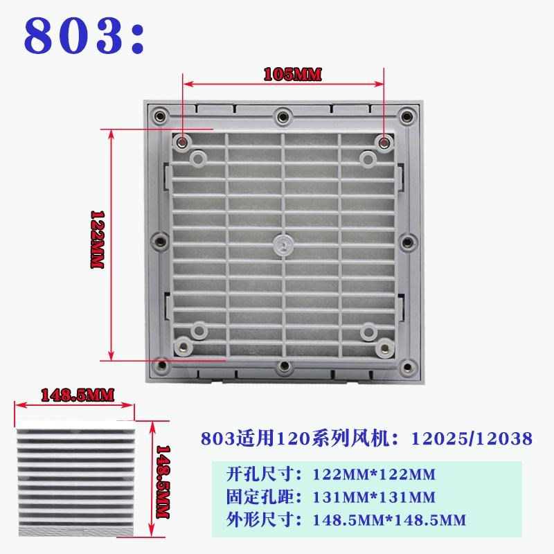 机柜配电柜百叶窗防尘通风过滤网网组轴流风扇风机散热百叶窗网罩