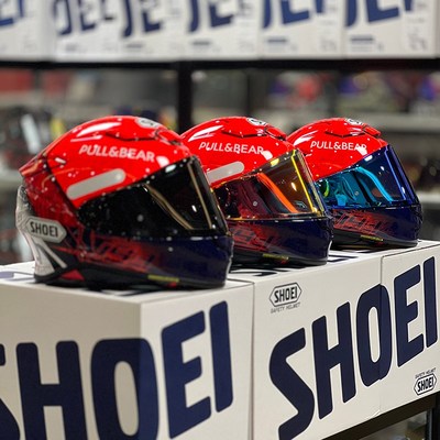 SHOEI专用Z8镜片X15电镀红黑茶极光银蓝金防雾贴日夜通用副厂镜片