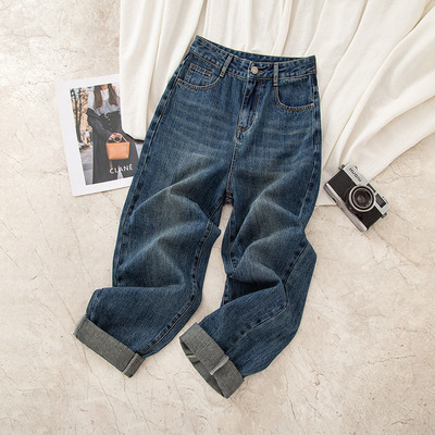 直筒牛仔裤男款秋冬新款美式潮牌