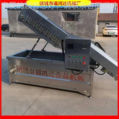 鸡米花全自动油炸流水线 小带酥肉裹油套炸机 成黄FHD20220金鱼段