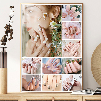 美甲美睫海报宣传图纹绣半永久院装饰画广告墙纸眉眼唇挂画