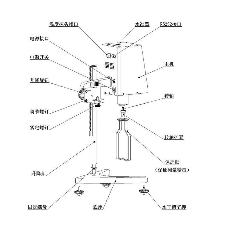 上海精天NDJ数显旋转粘度计数字旋转式粘度仪涂料油墨测试