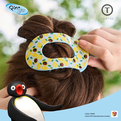 美国TELETIES X PINGU联名发夹抓夹贝壳夹泰莉扁平高级感夹子
