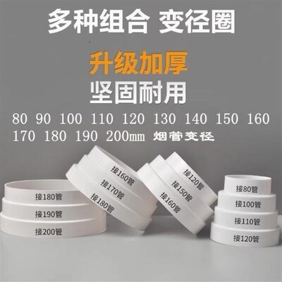 PVC变径大小头油烟机转换头变径圈排风管异径接头180转160转150mm