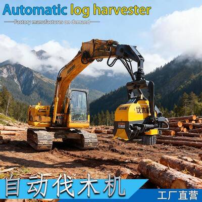 全自动伐木机液压抱夹抓木切割锯多功能林业采伐伐木机厂家