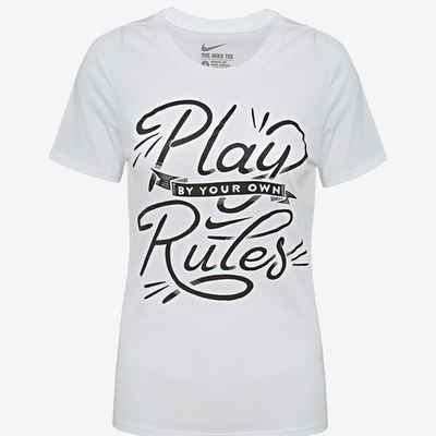 Nike耐克正品AS NIKE TEE PLAY RULES女款图案T恤779258-100