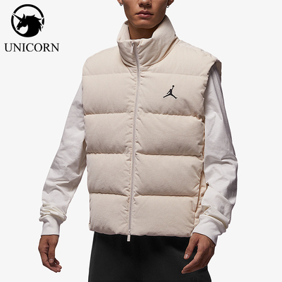 Nike/耐克正品JORDAN男士运动立领防风保暖羽绒马甲HV0535-104