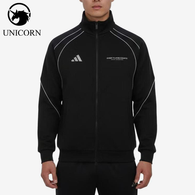 Adidas/阿迪达斯官方正品新款男黑白色拉链开合夹克外套IB6966