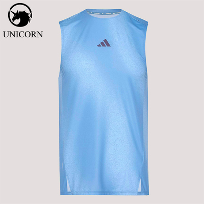 Adidas/阿迪达斯官方正品夏季男士无袖跑步训练运动背心T恤KY5047