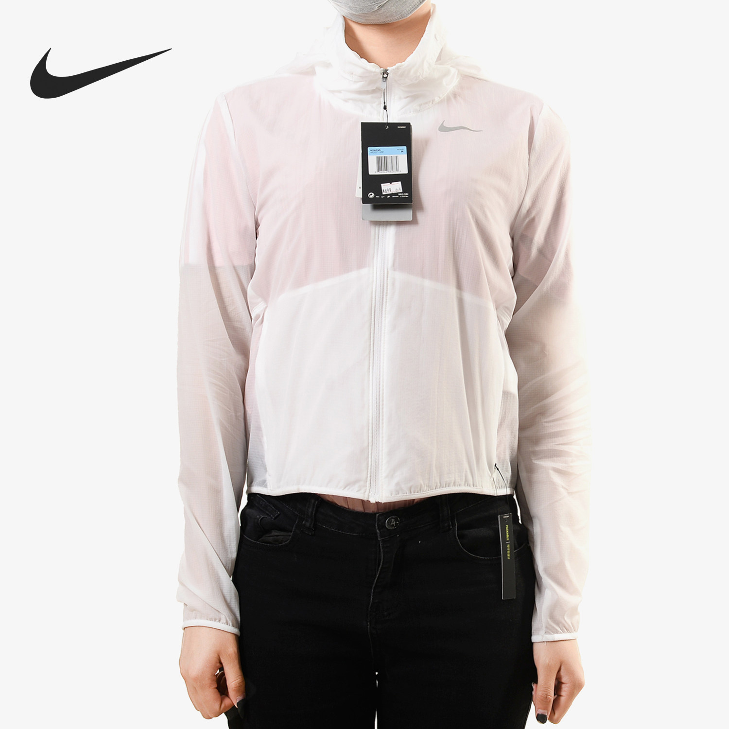 Nike/耐克正品女子时尚梭织连帽运动夹克风衣外套 AR2017-100