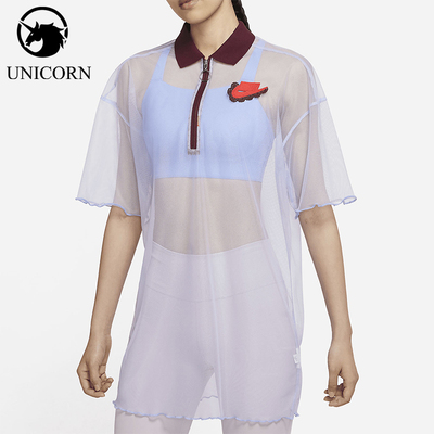 Nike/耐克正品2025女士翻领套头透气网纱连衣裙DD4526-580
