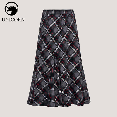 Adidas/阿迪达斯官方正品三叶草CHECKSKIRT新款女半身裙KT6381