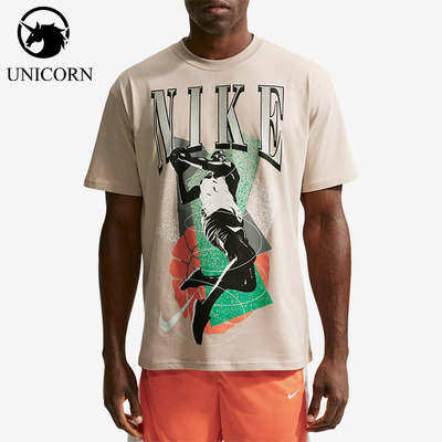 Nike/耐克正品男士字母印花图案圆领宽松短袖T恤IH4131-236
