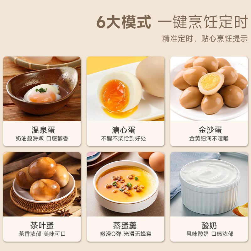 德国煮蛋器家用小型蒸蛋器多功能宿舍预约定时煮鸡蛋全自动早餐机