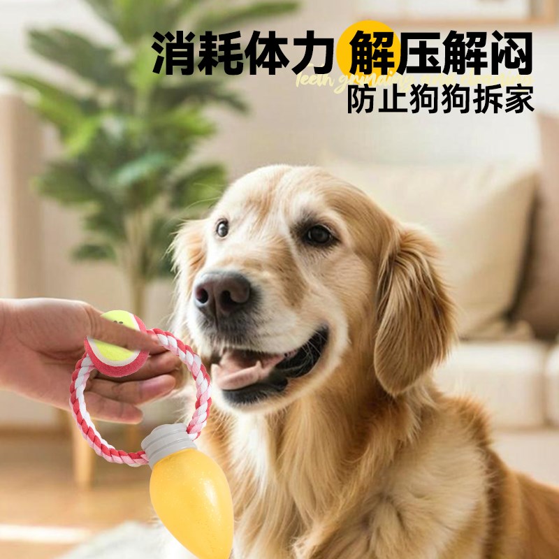 狗狗绳结玩具耐咬磨牙洁齿宠物自嗨解闷神器边牧金毛柯基消耗体力