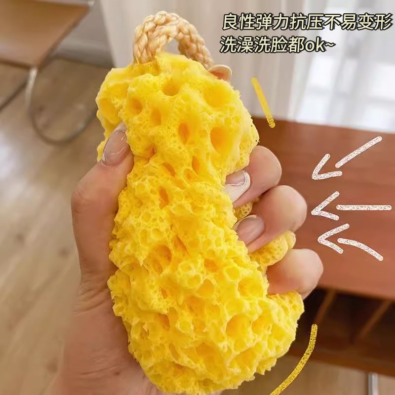 日式蜂窝沐浴球儿童可爱洗澡起泡沐浴花女搓澡高档不散超柔软海绵