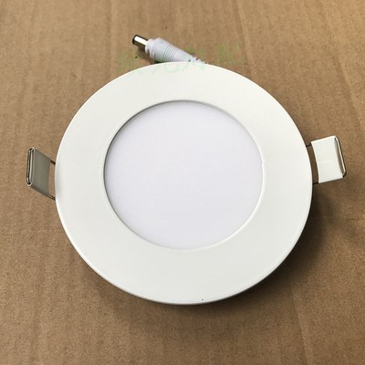 嵌入式超薄LED平板筒灯3W4W6W9W圆形白边开孔暗装面板灯12W15W18W