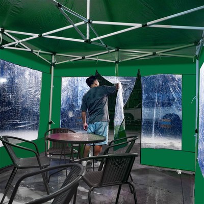 透明帐篷围布雨棚户外四角伞围挡防雨挡风摆摊四脚遮阳棚防风篷布