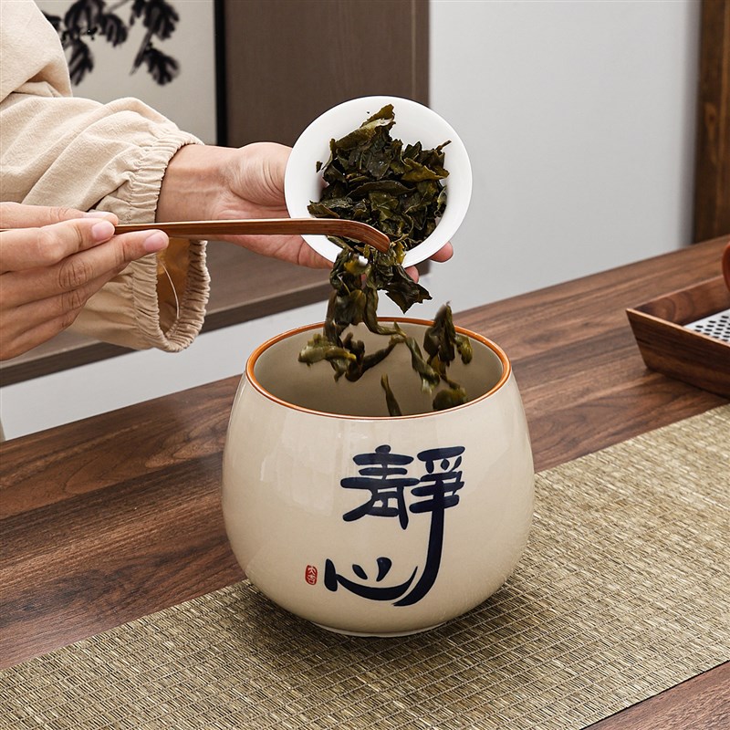 茶水废水缸陶瓷茶渣缸带过滤茶台桌面干 干湿分离垃圾桶烟灰缸建