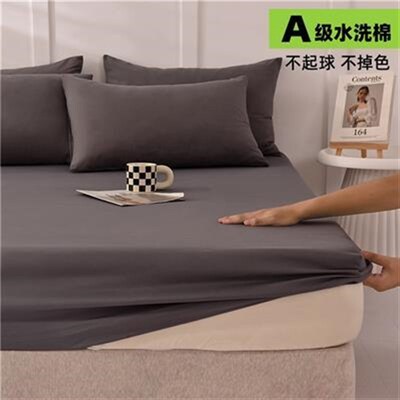 新22新床款滑笠水洗床单席梦0垫防思防床床尘罩保冬W2护床罩棉套