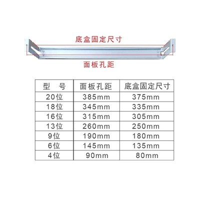 定制配电箱空开关固定条机柜空开固定支架C45插座导轨空开导轨
