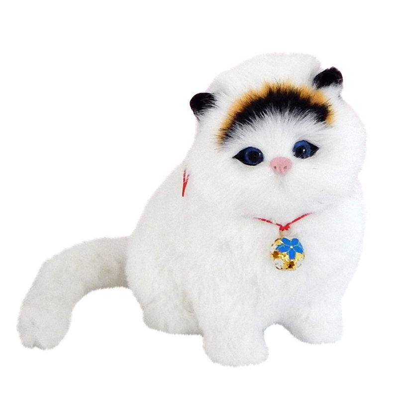 仿真猫咪毛绒假猫咪公仔仿真小猫玩偶会叫的猫猫动物模型