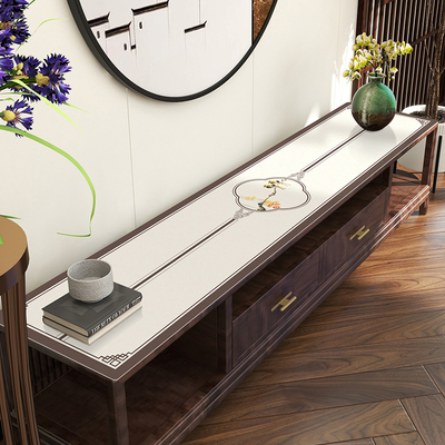 中式电视柜桌垫皮革桌布防油防水防尘客厅鞋柜台布餐边柜台面垫布