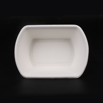 甘蔗浆纸浆625ml椭圆打包餐盒一