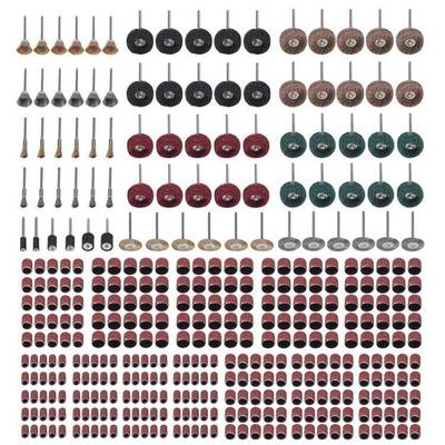 376件电磨配件套装打磨抛光抛光研磨机配件砂圈切割片钢丝刷