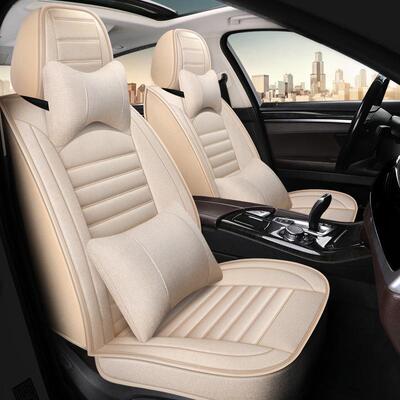 新条四季通用透气LCBA0纹麻1款汽车坐垫秋冬座椅套通用厂家直销