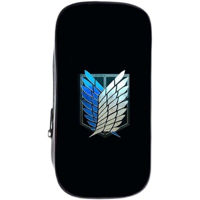 兵长艾伦三笠利威尔阿克曼自由之翼进击的巨人文具盒帆布拉链笔袋