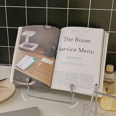 创意铁艺桌面阅读架桌上看书架学生放书读书架id平板支架懒人