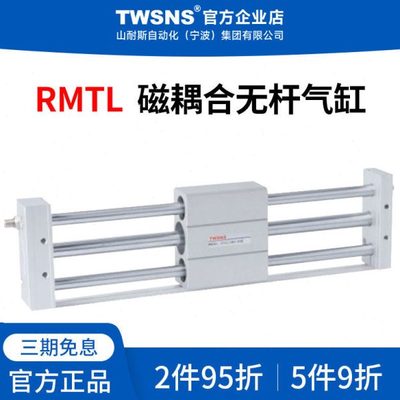 TWSNS磁耦合无杆RMTL气缸缸径10/16/20/25行程100/250/500