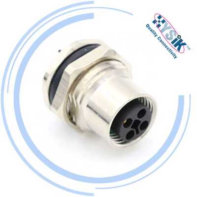 PT-FHM12KU4-0,2/M16/S5025M12T型4芯母头带电子线前锁电源连接器