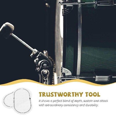 2Pcs Double Pedal Stickers White Protective Floor Head Pads