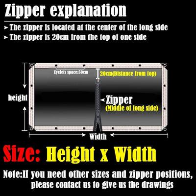 Customize Clear Zipper Tarpaulin Outdoor Pergola Waterproof