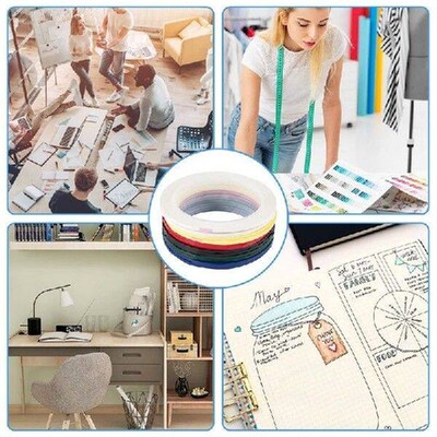 12 Rolls 1/8Inch Whiteboard Tape, Pinstripe Tape Dry Erase