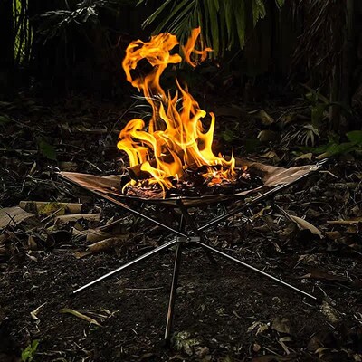 Garden Picnic Barbecue Firewood Rack Stove Fire Rack