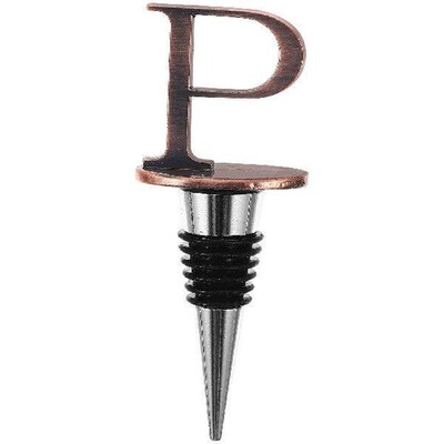 Alphabet Bottle Stopper Zinc Alloy Silicone Reusable