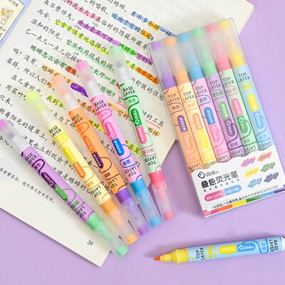 Doubleended Fluorescent Pen for Students Highcapacity Marker
